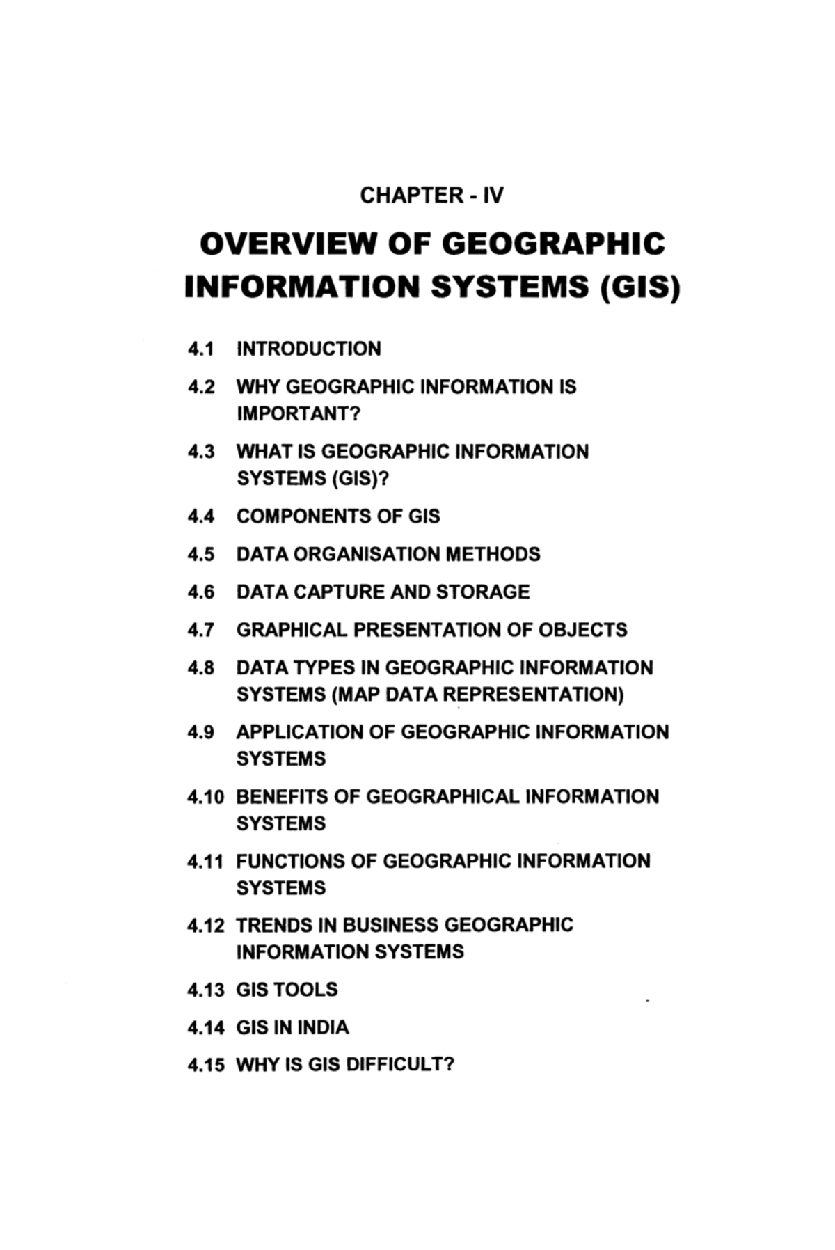 Study Notes on GIS For Students - CHAPTER - IV OVERVIEW OF GEOGRAPHIC ...