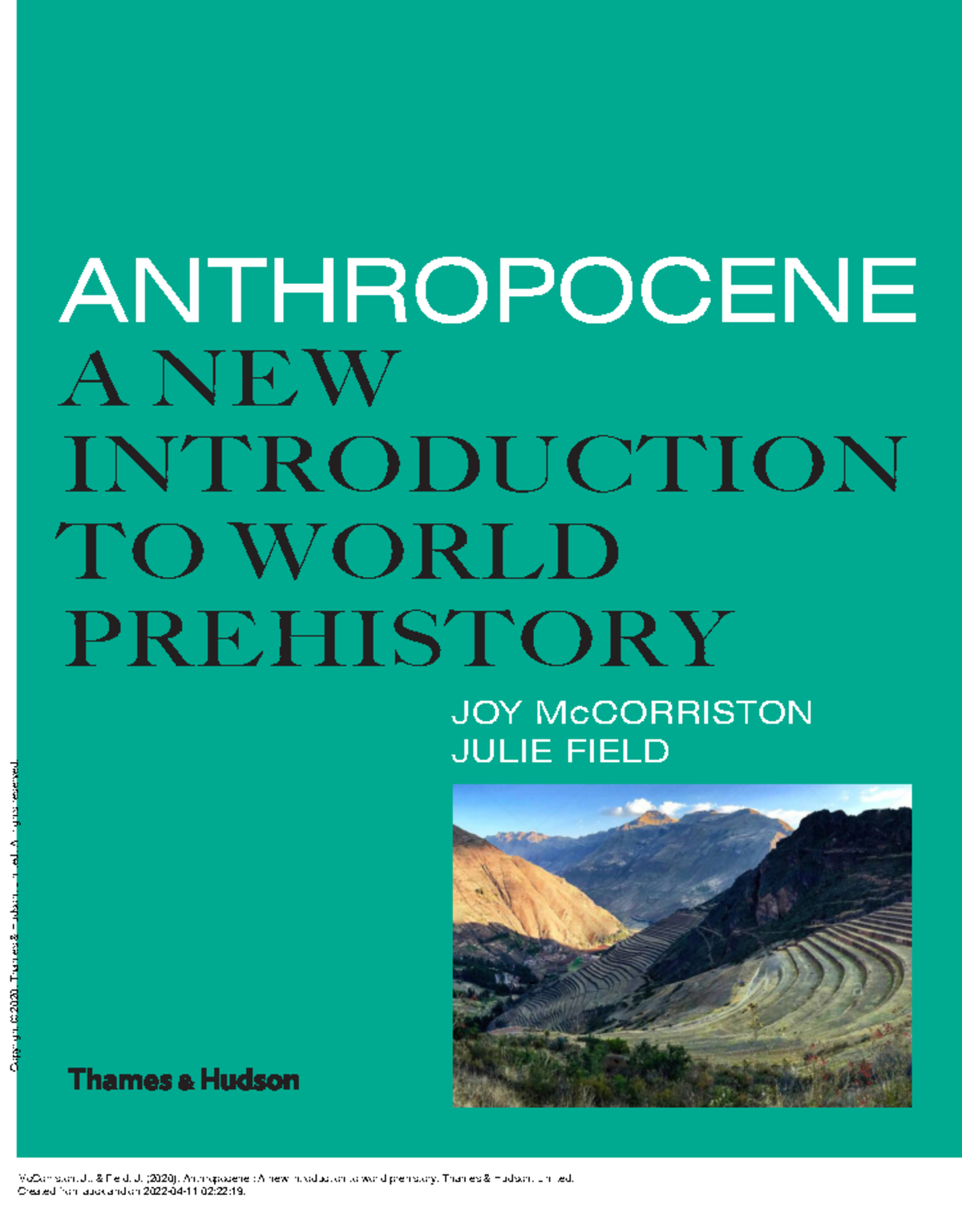 Anthropocene A New Introduction to World prehistory - ANTHROPOCENE JOY ...