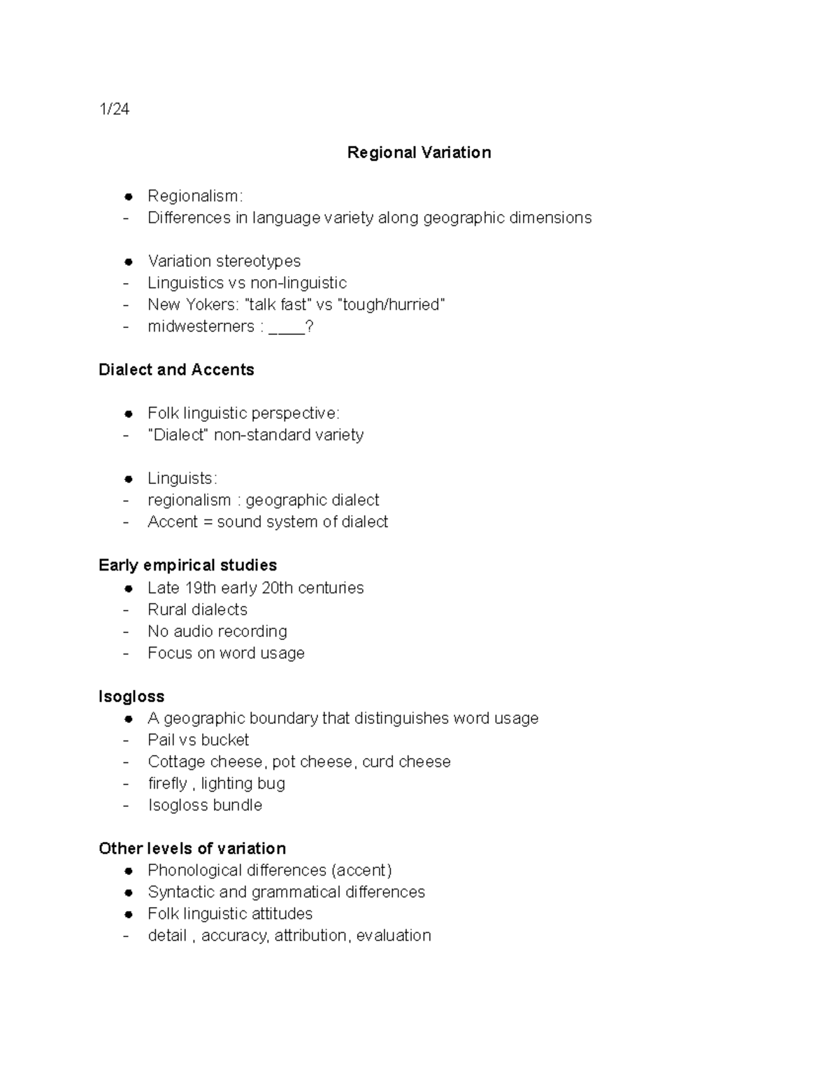 Ling 70 Notes #2 - Linguistic 70: Lang in Society Professor was ...
