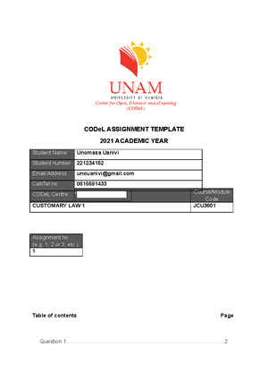 221000771 JCU3601 Assignment no 2 - DISTANCE- MODE ASSIGNMENT TEMPLATE ...