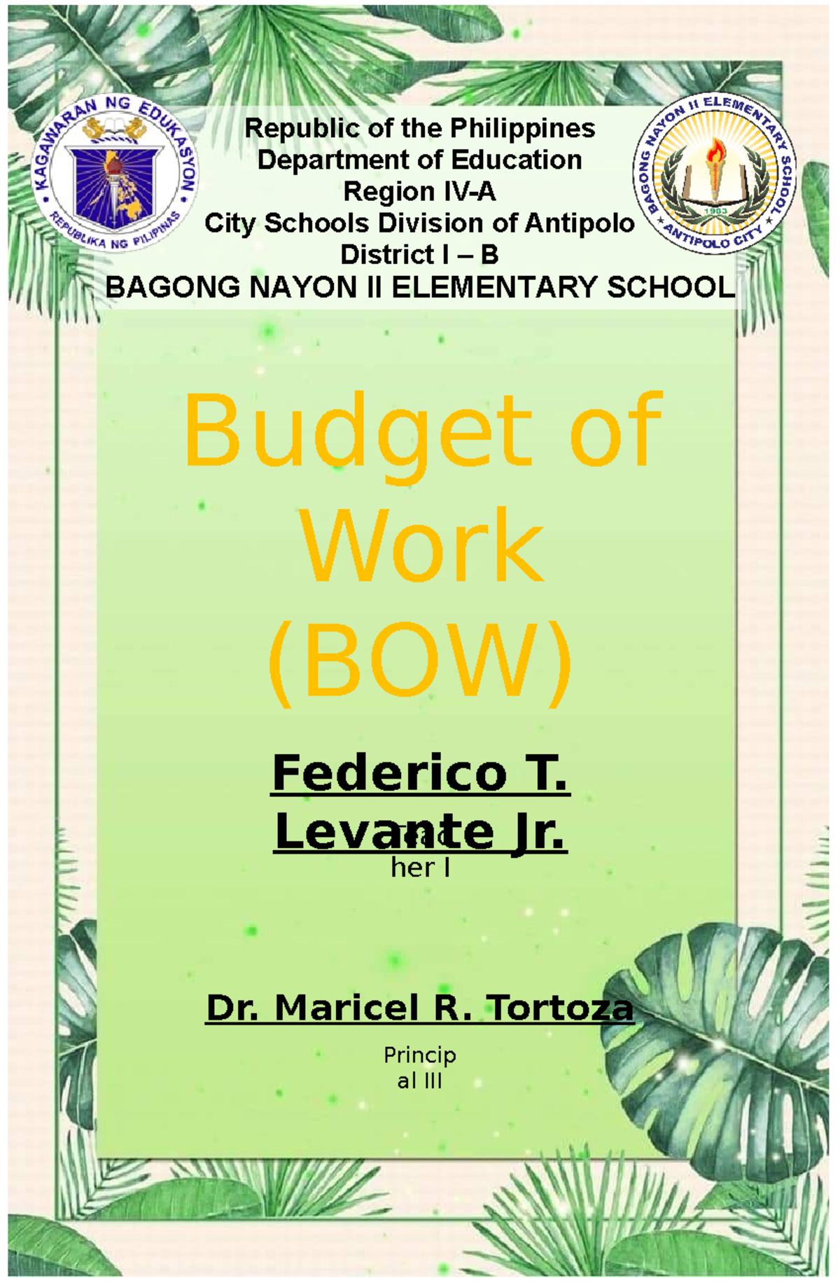 BOW Cover SA Folder - LESSON PLAN GUIDES AND IMS - BS tourism ...