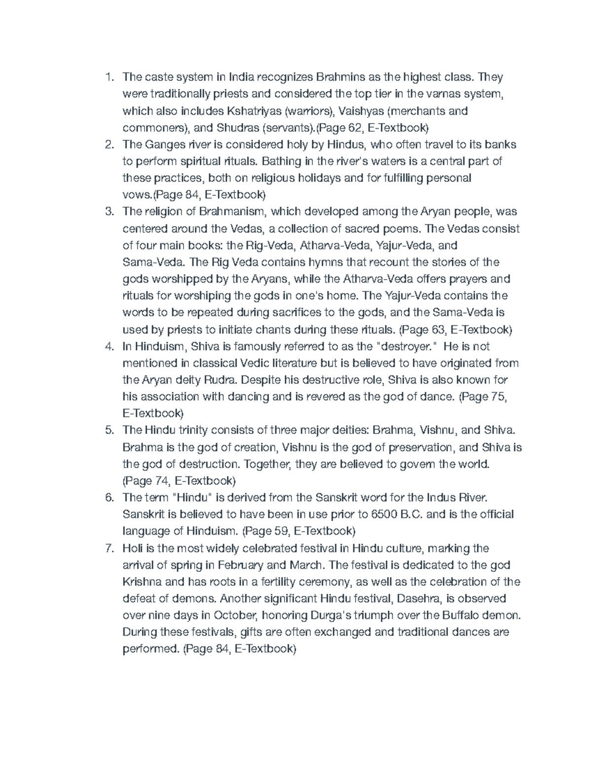 Hinduism post questions - The caste system in India recognizes Brahmins ...