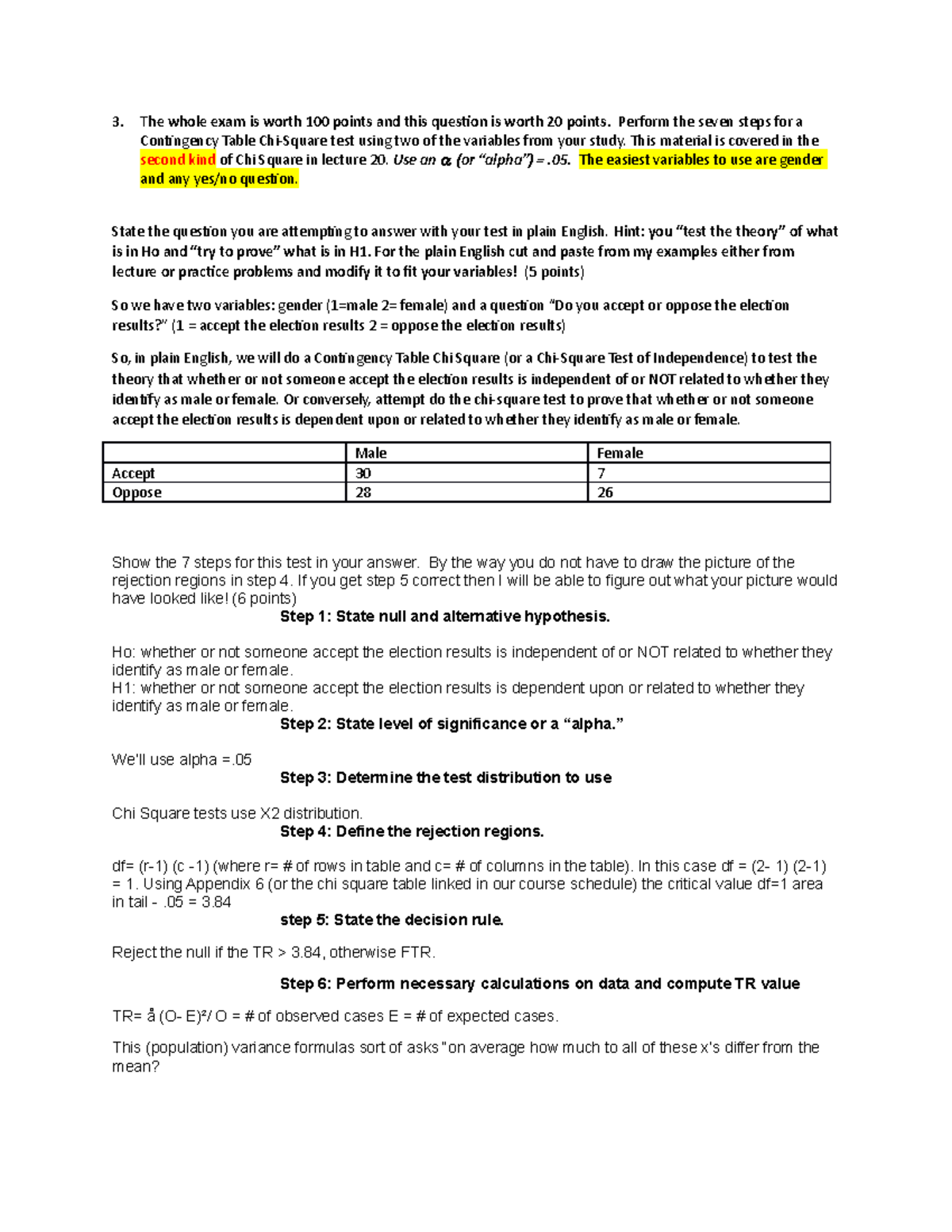 34test4Q3 Answer - SPSS - The whole exam is worth 100 points and this ...