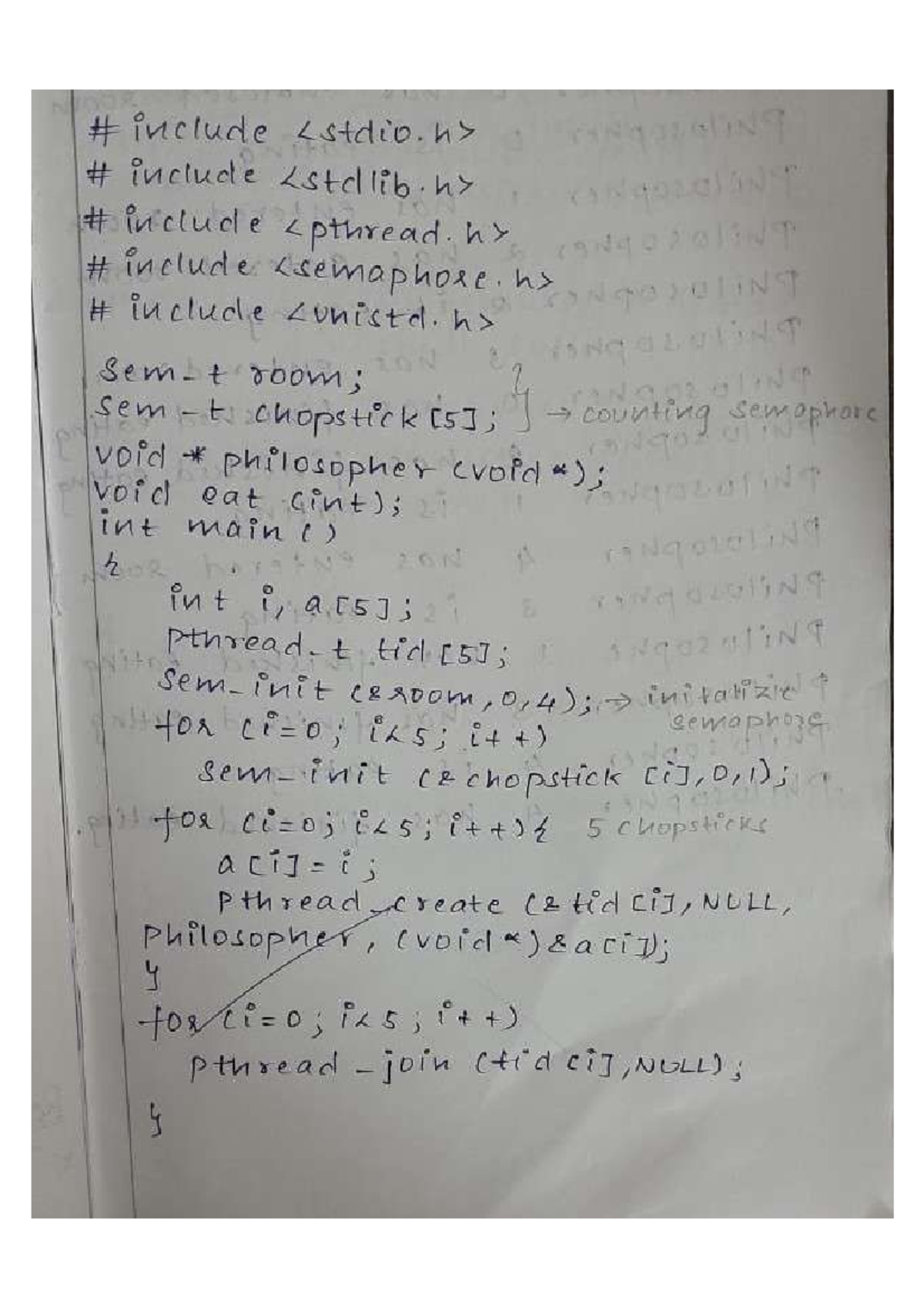 Dining Philosopher Working Code - include include include include Lsemaphore. H include Lunistd ...