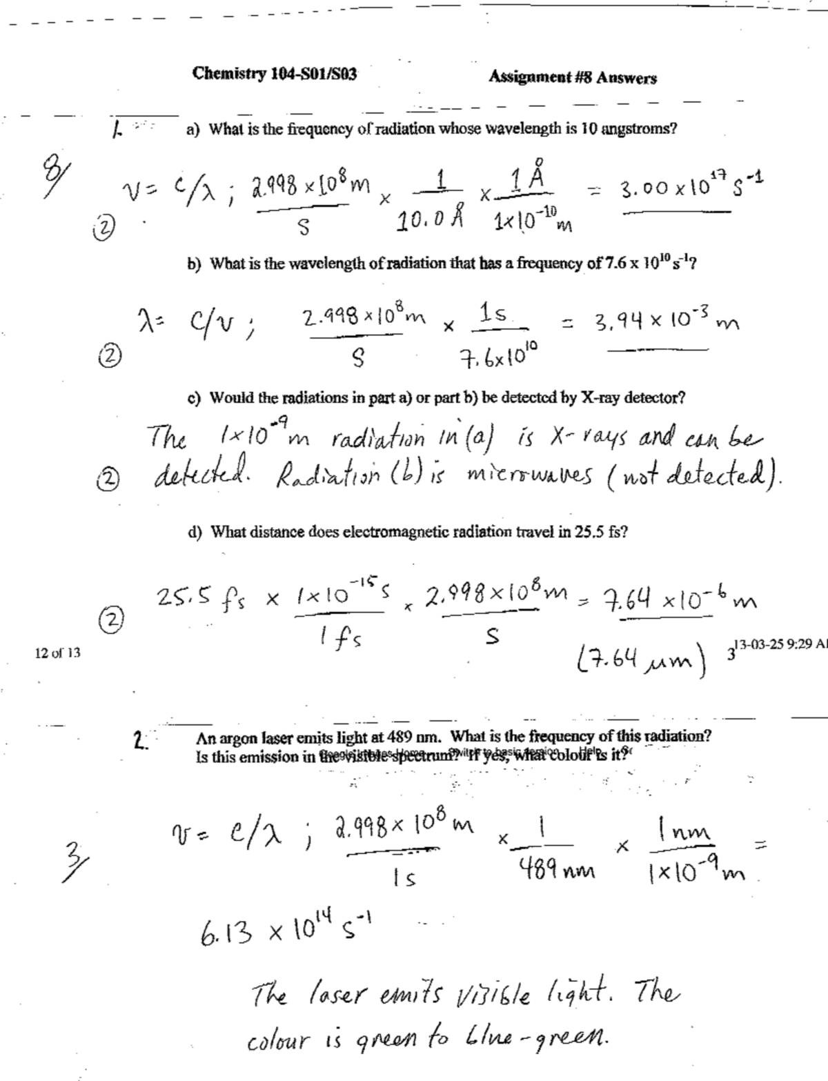 Chem104 Practice 7 Answers Chem 104 Studocu