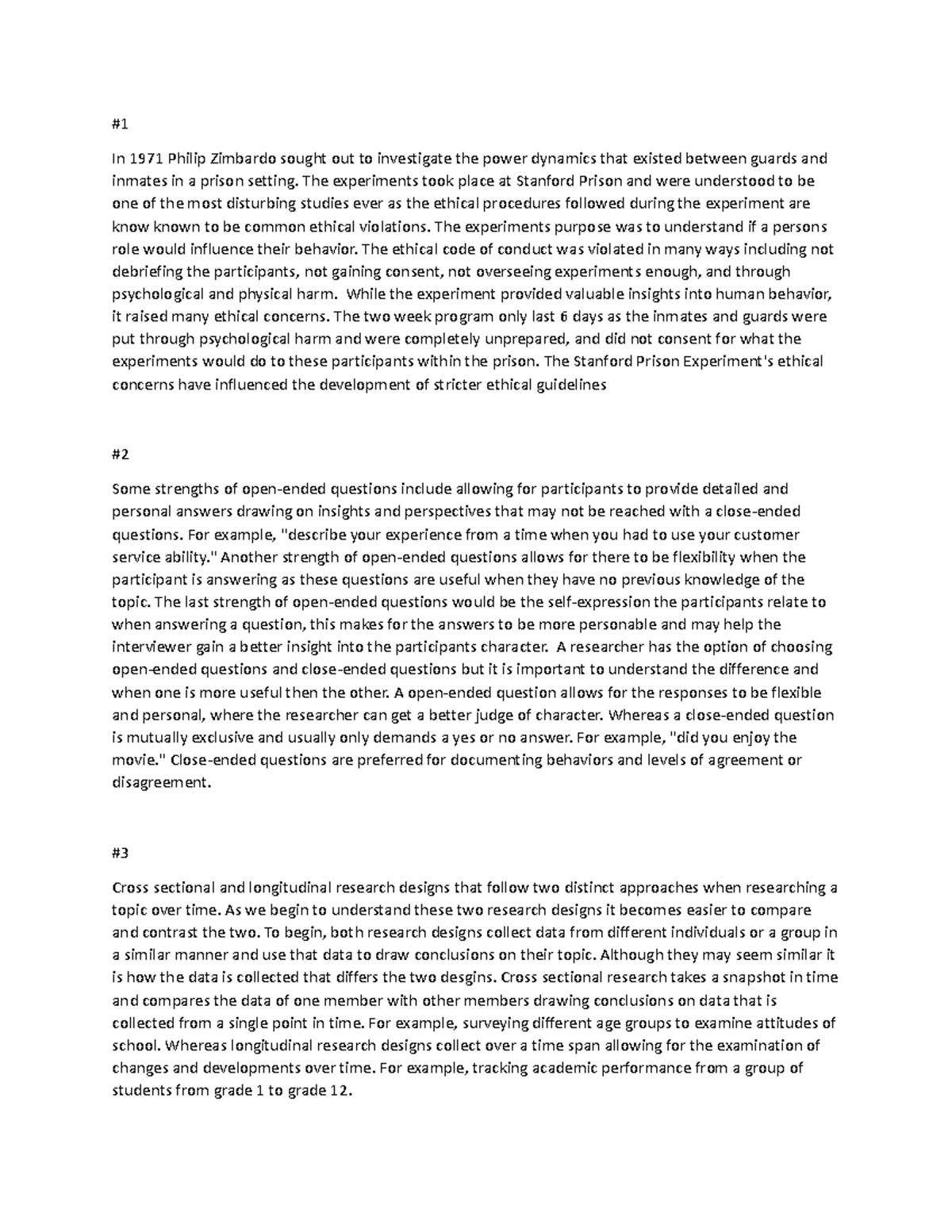 SA midterm - nknkn - In 1971 Philip Zimbardo sought out to investigate ...