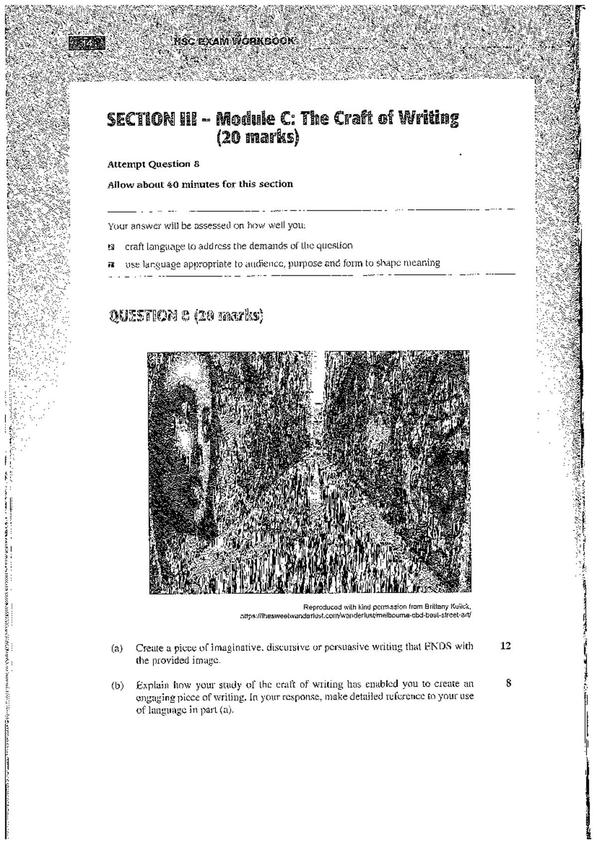 Year 12 Module C Craft of Writing Exemplars 2019 Exam 2019 - 14 HSC ...