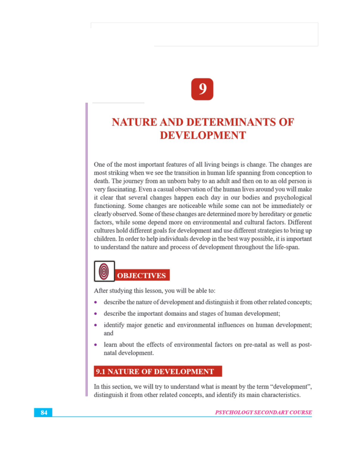 Nature and determinants of development - Psychology - Studocu