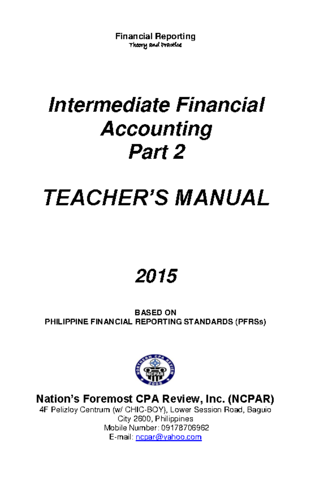 415608273 Teacher S Manual Financial Acctg 2 docx - Financial Reporting ...