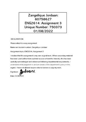 ENG1515 - Unisa - English Home Lang - Studocu