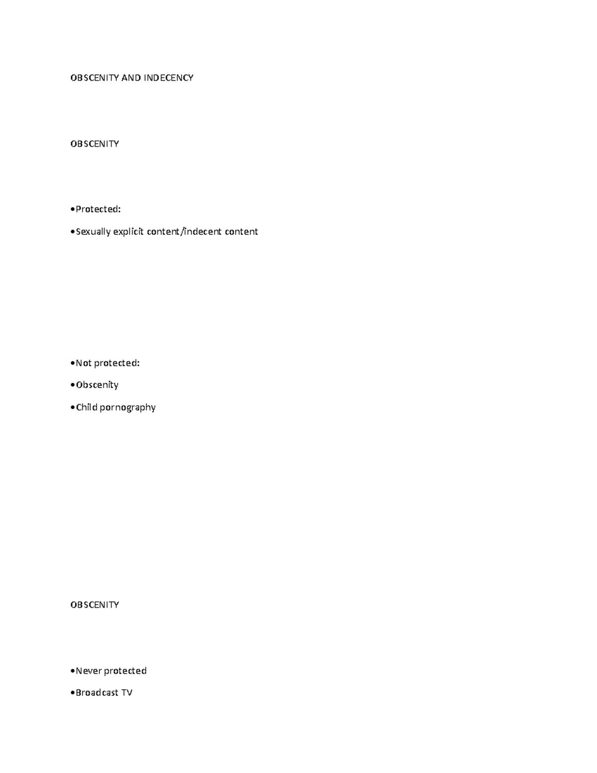 Obsceneity Lecture Notes OBSCENITY AND INDECENCY OBSCENITY obsceneity-lecture-notes-obscenity-and-indecency-obscenity