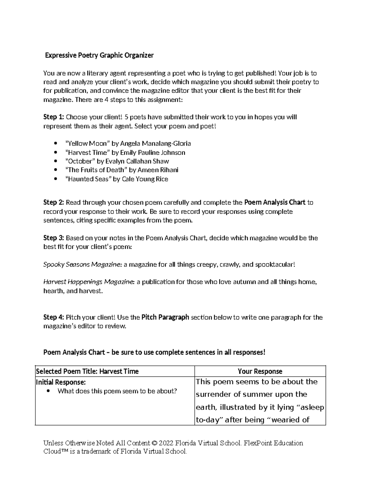 Expressive poetry - eeeee - Expressive Poetry Graphic Organizer You are ...