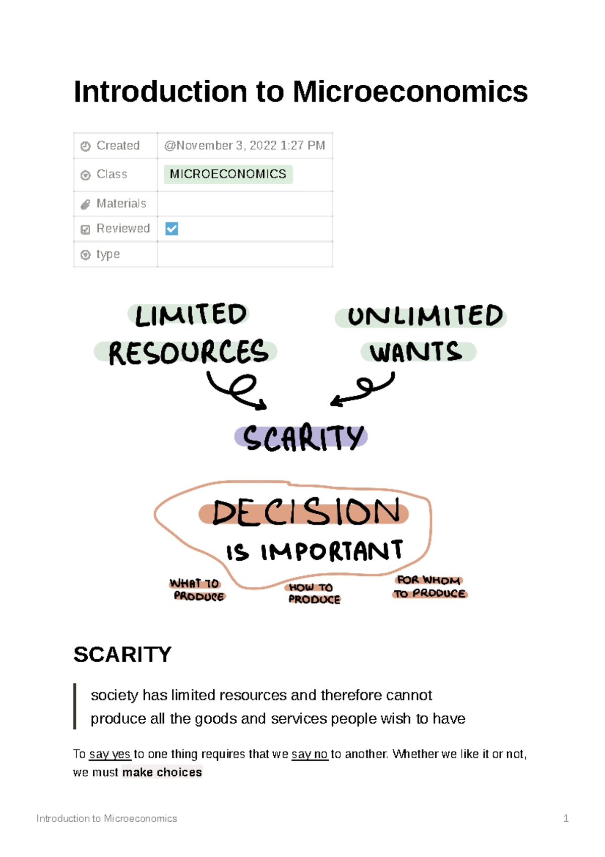 Introduction to Microeconomics - Whether we like it or not, we must ...