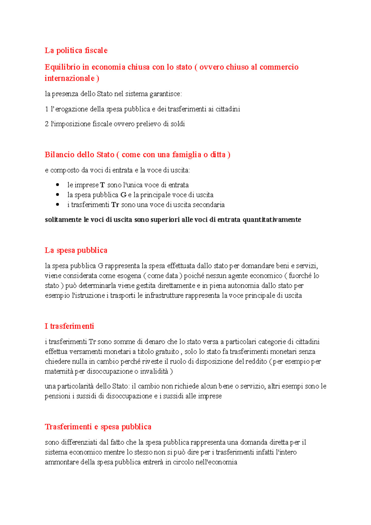 4 La plotica Fiscale - Lezione 4 fatta in classe molto interessante e ...