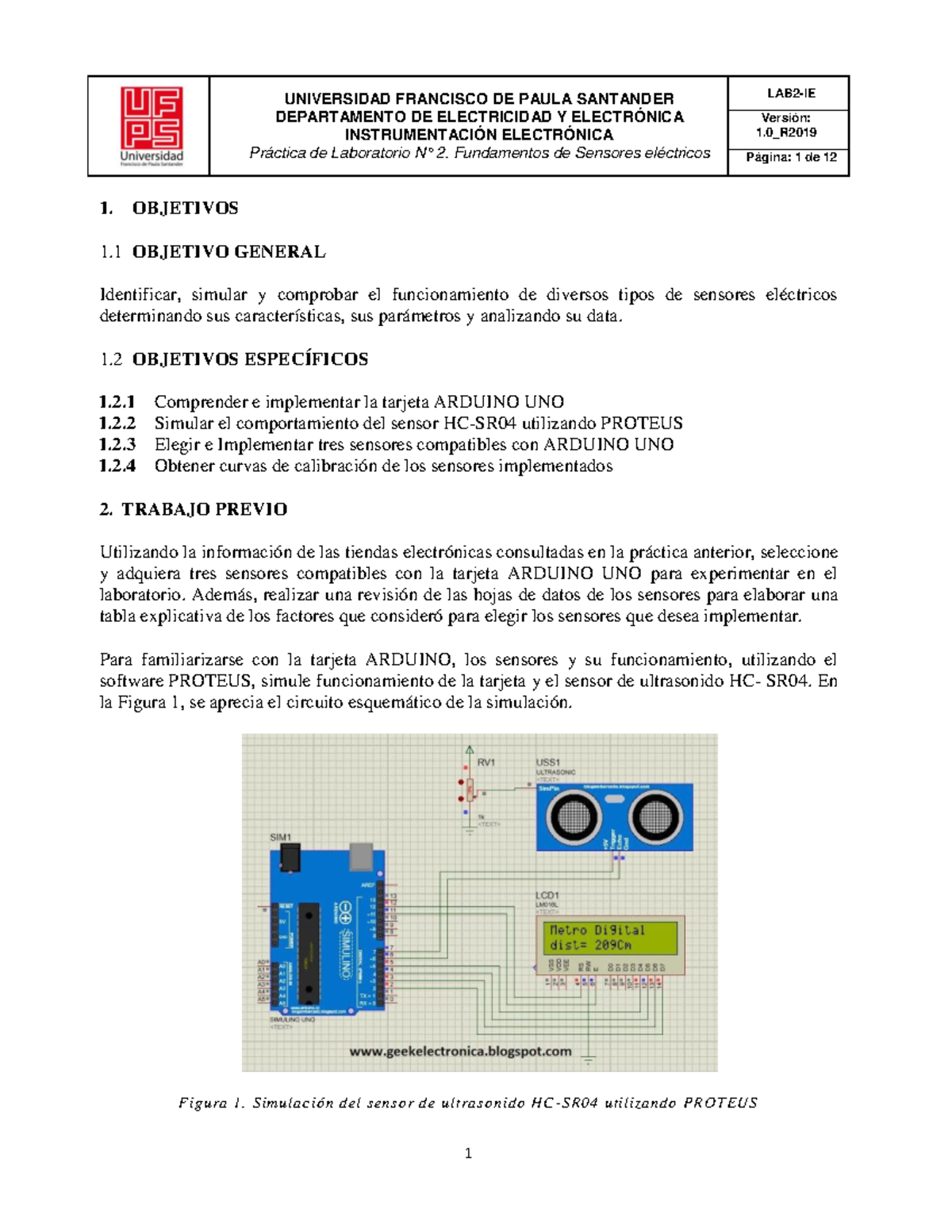 LAB2 IE S12019 - Fundamentos de Sensores eléctricos y implementacion ...