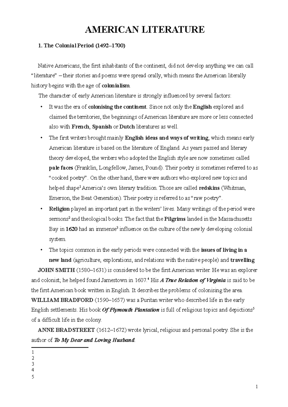 The-Colonial-Period - this is for great books subject - AMERICAN ...