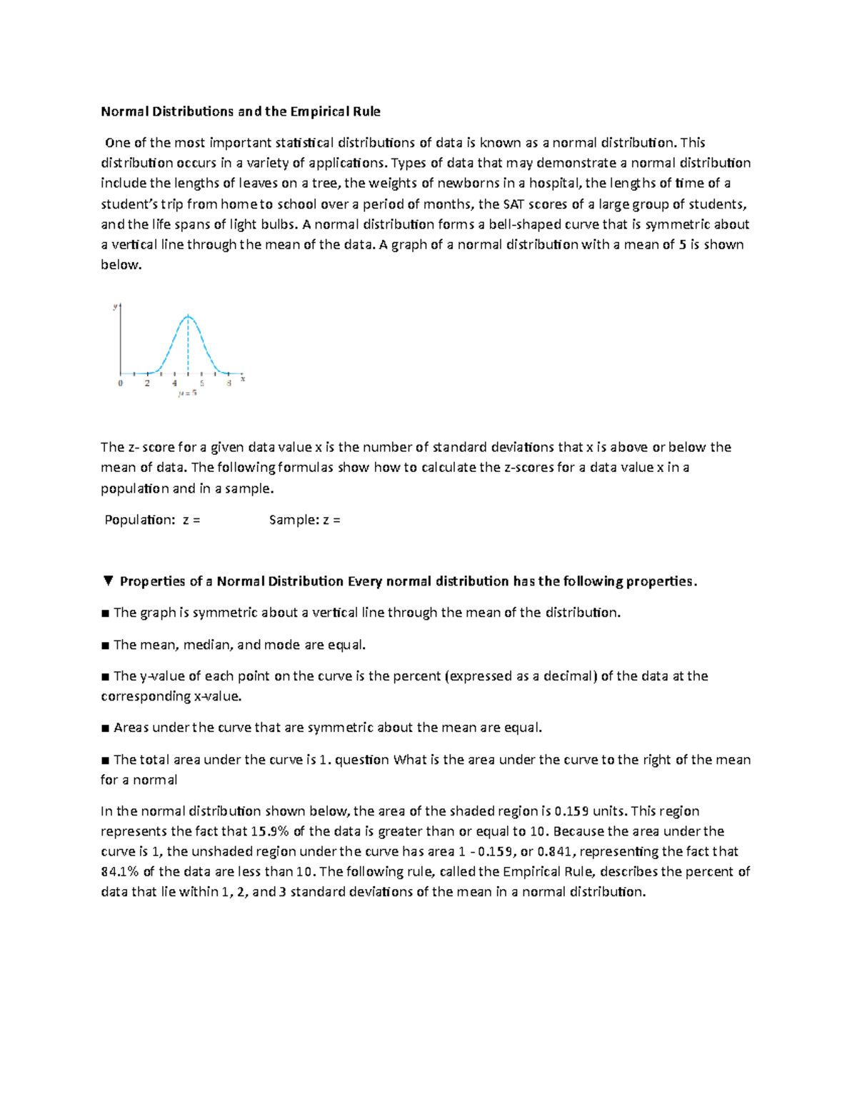 Inbound 6486136118146417263 - Normal Distributions and the Empirical ...