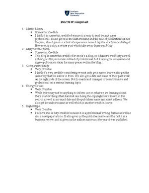 Module 2- Evaluating Credible Sources - Module Two Journal: Evaluating ...