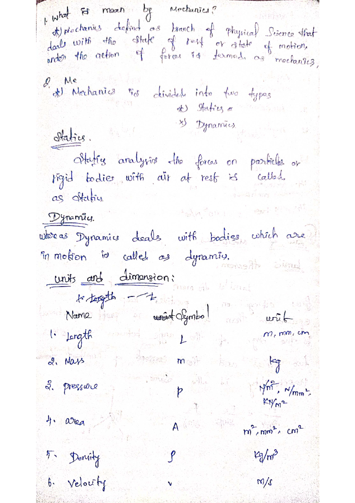 Engineering Mechanics Notes 2024 - Mechanical engineering - Studocu