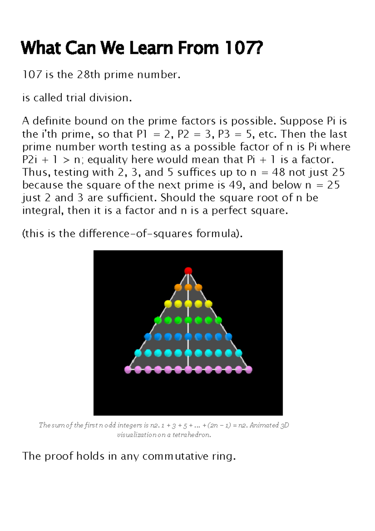 107 - Just another note - What Can We Learn From 107? 107 is the 28th ...