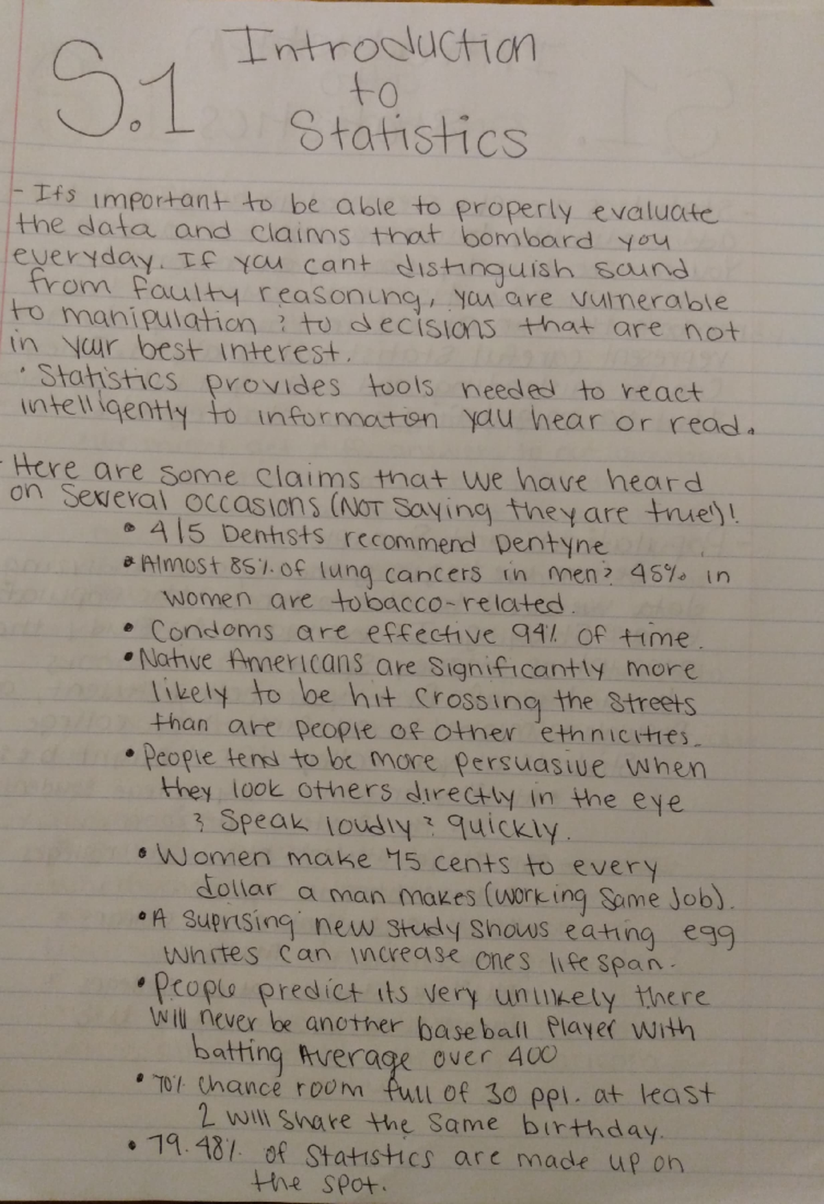 S.1 Introduction to Staristics - r-rs tmpor+on-o be. a6\e. -+o ~r ...