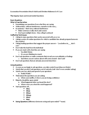 Chapter 2 Study Notes - Interviewing and Interrogation: A Canadian ...
