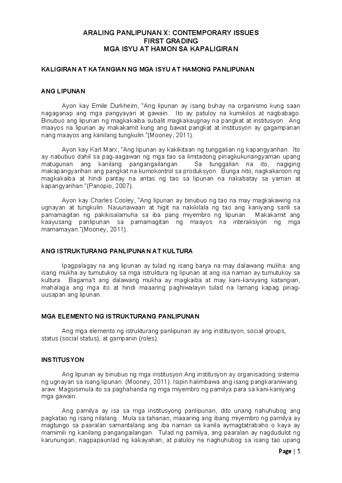 AP 10 Contemporary Issues Reviewer FOR Students - ARALING PANLIPUNAN X ...