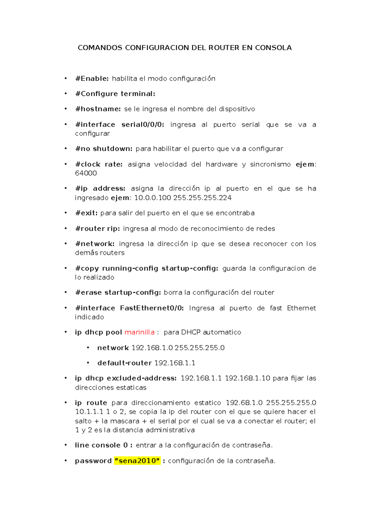 Configurar Router Cisco - COMANDOS CONFIGURACION DEL ROUTER EN CONSOLA ...