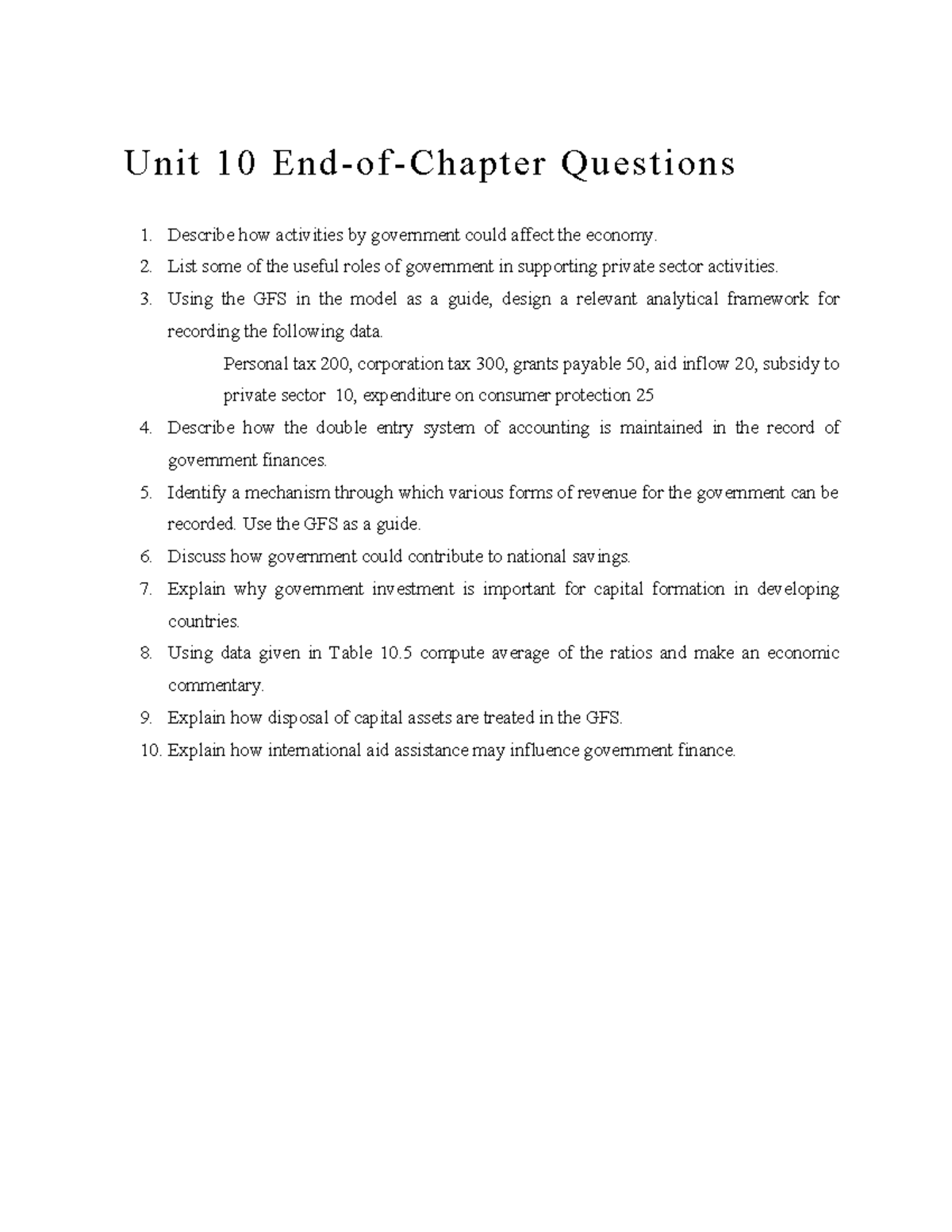 U10 End of Unit Questions Sol guide - Unit 10 End-of-Chapter Questions 1. Describe how ...