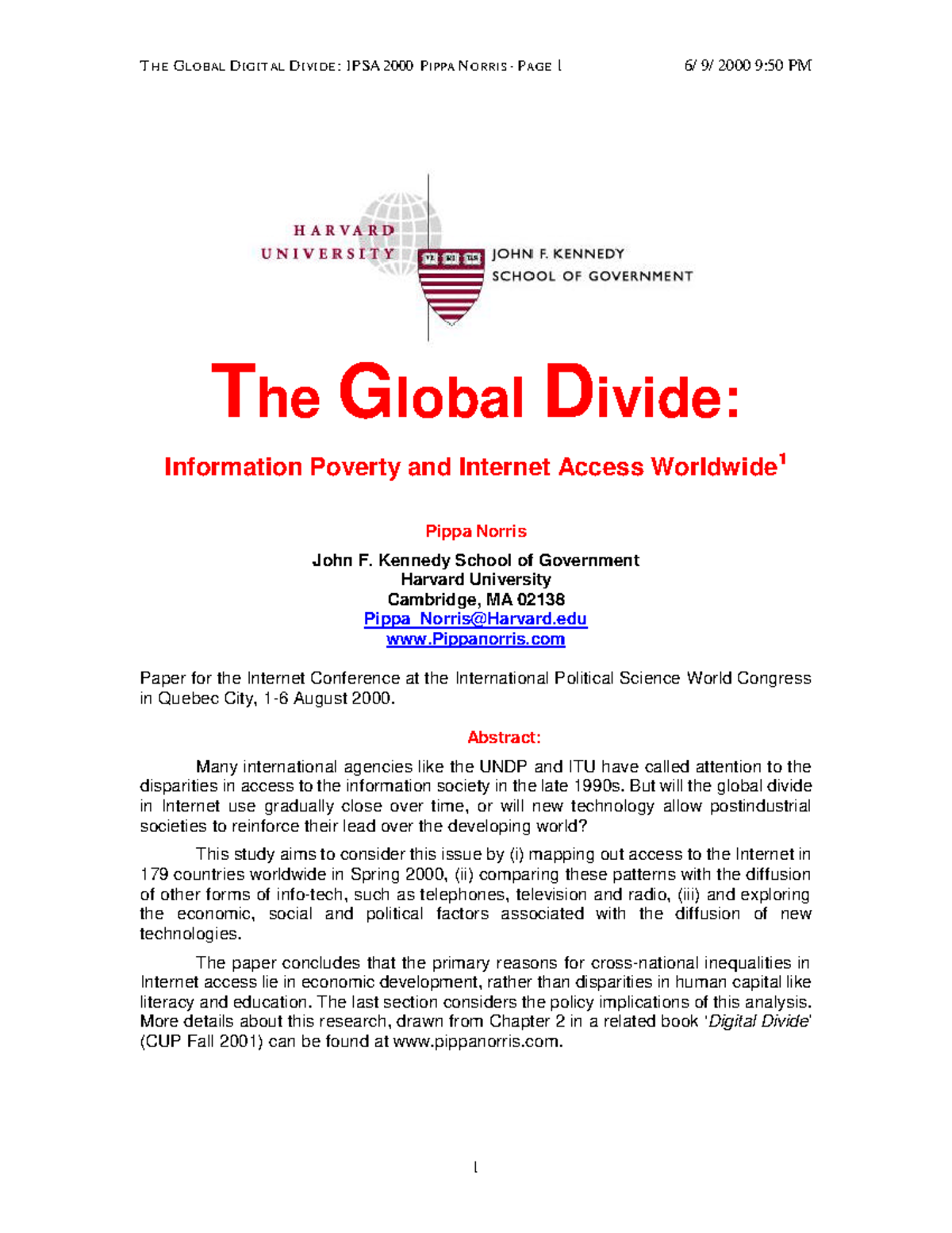 The global divide - NONE - Economic Development - SU - Studocu