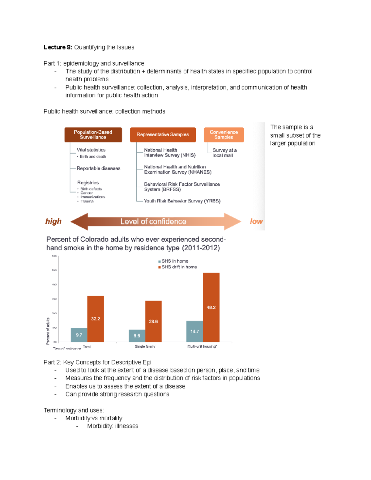 Lecture 8 - Lecture 8: Quantifying the Issues Part 1: epidemiology and ...