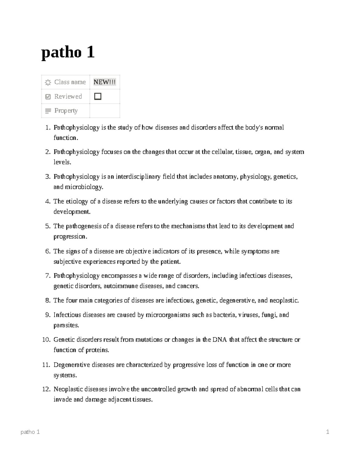 Patho 1 - awesome1 - patho 1 Class name NEW!!! Reviewed Property ...