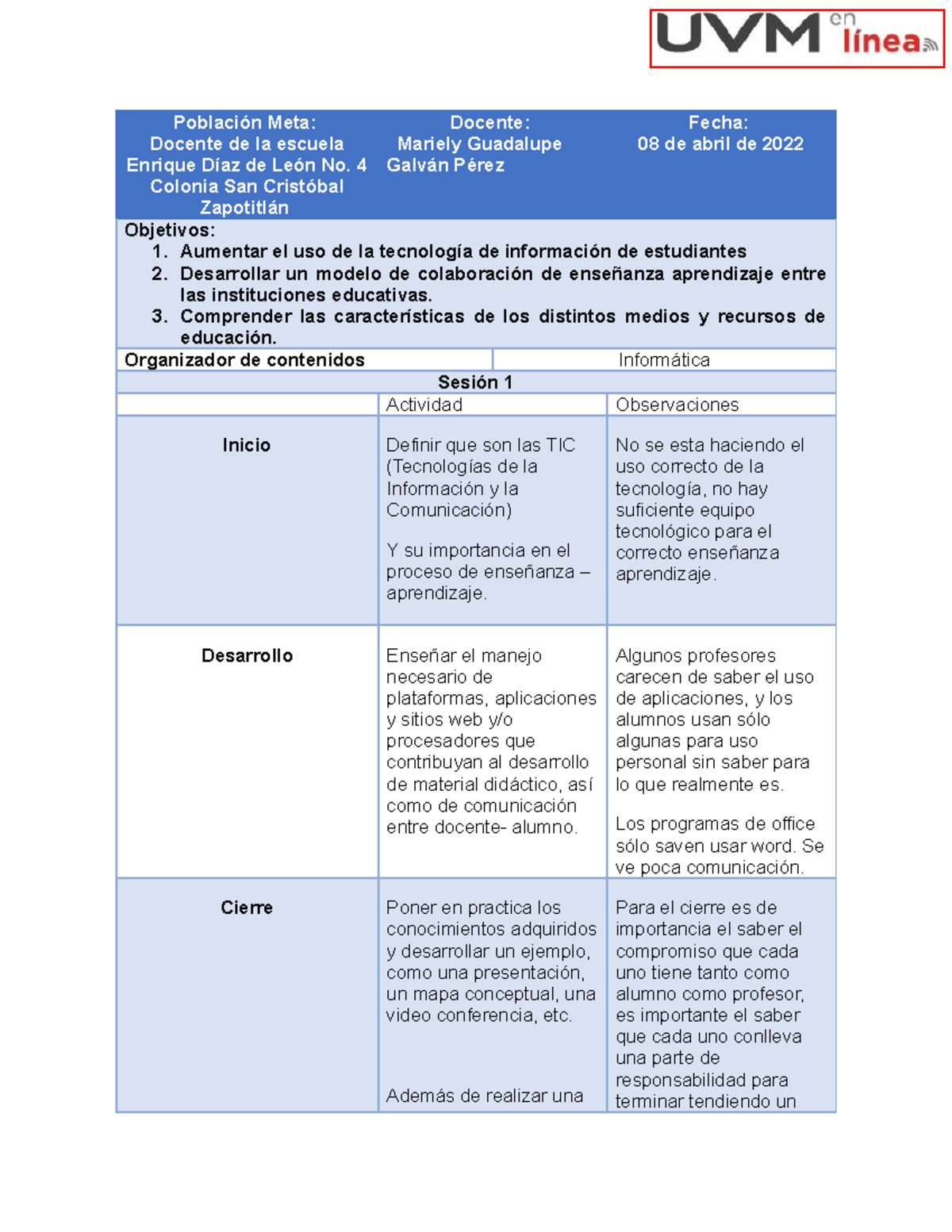 Proyecto 1Mm - Metas cuantitativas - Población Meta: Docente de la ...