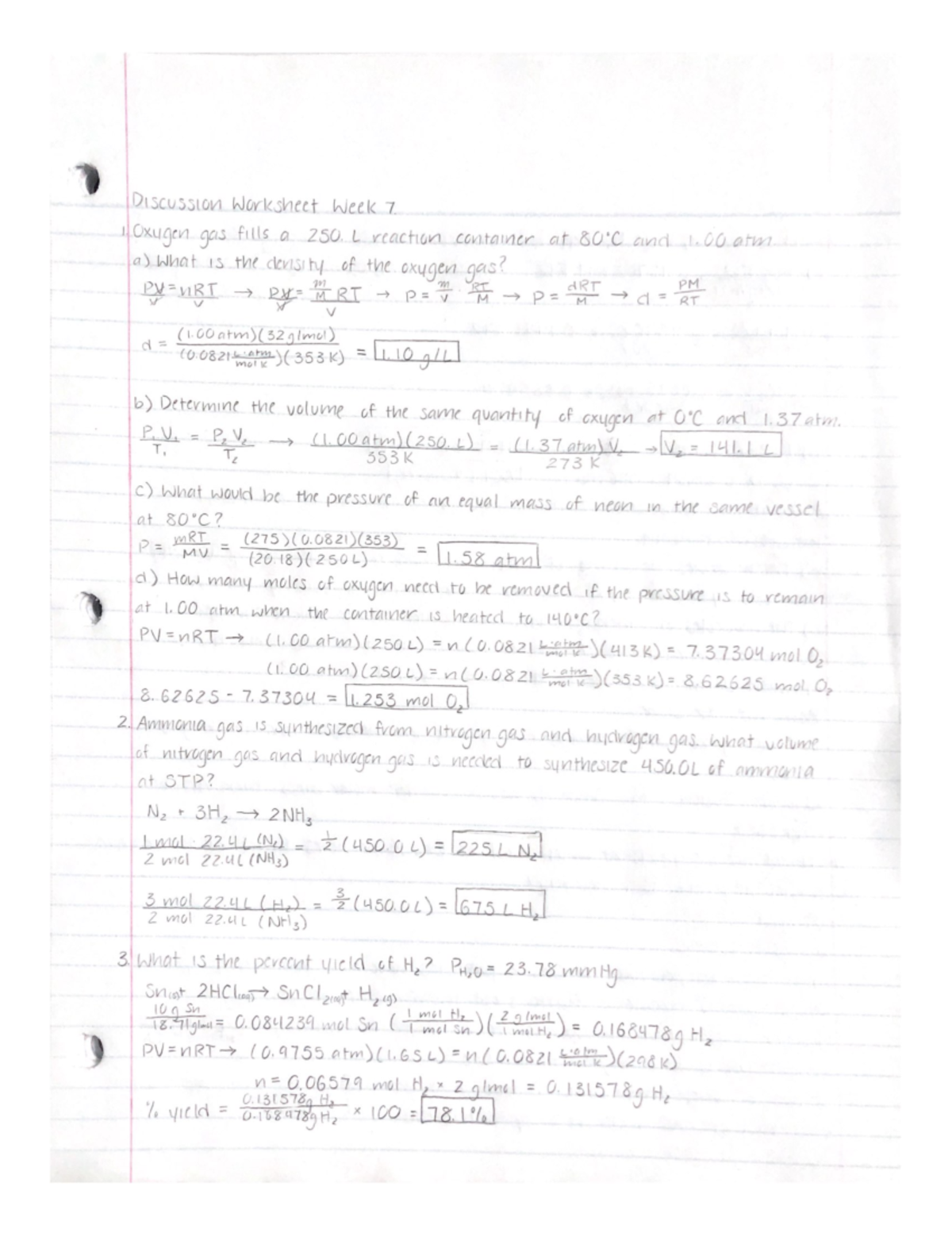 Chem 122discussion worksheet 7 - CHEM 122 - Studocu