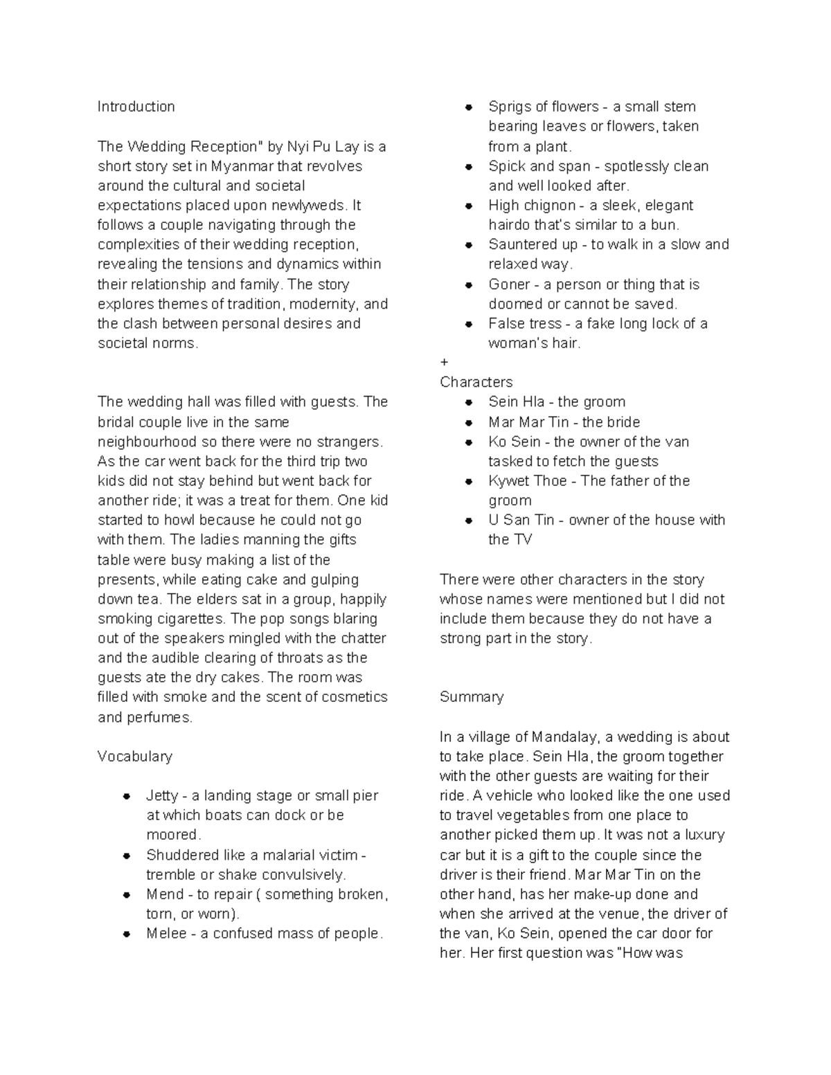 Asean Myanmar The Wedding Reception - Introduction The Wedding ...