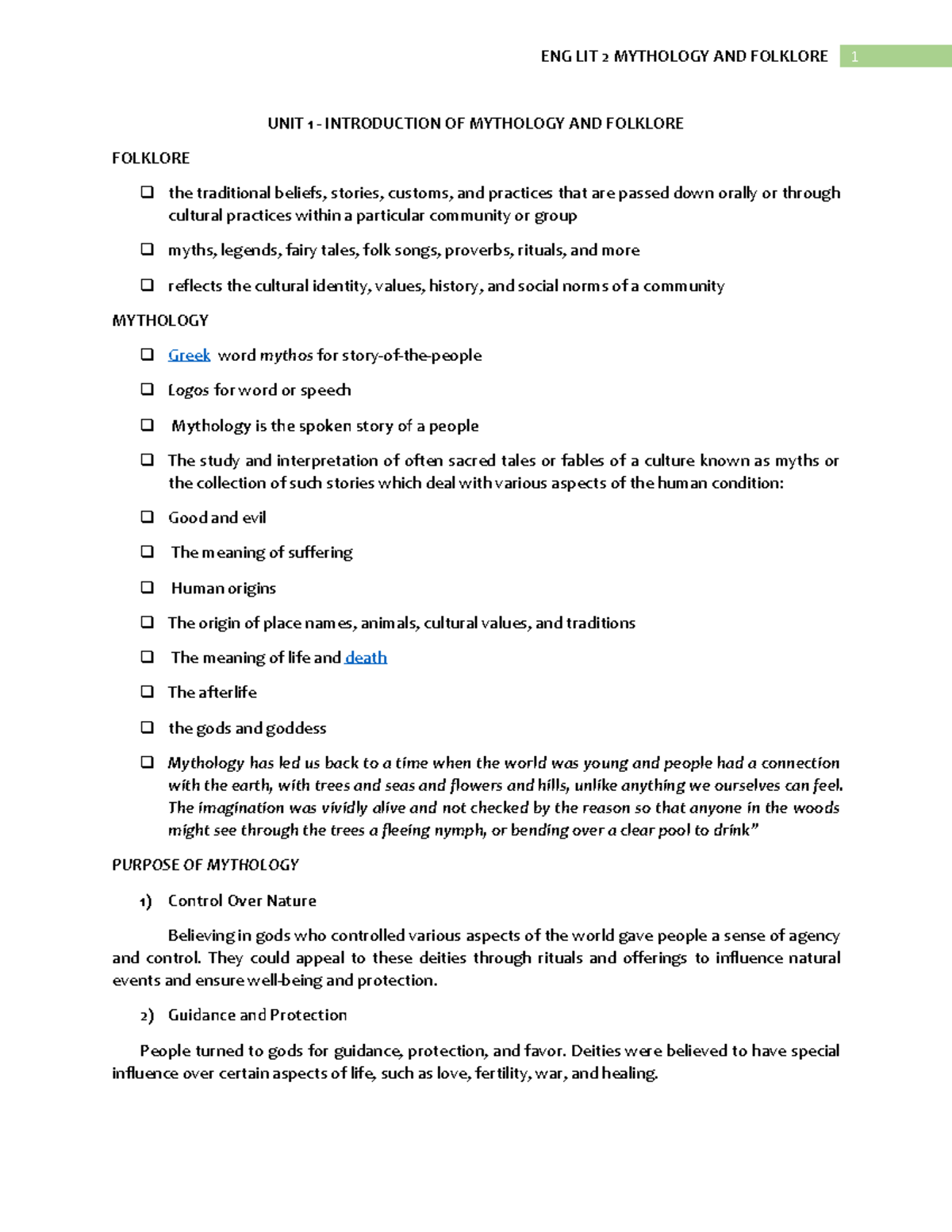 Inbound 6013493549476167480 - UNIT 1 - INTRODUCTION OF MYTHOLOGY AND ...