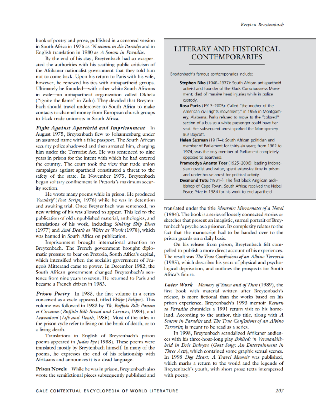 Gale Contextual Encyclopedia of World Literature A C Vol 1 2009 156 ...