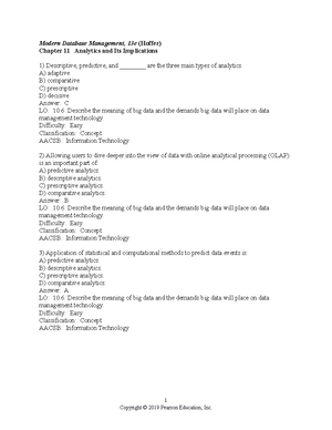 Chapter 7 - answer key - Modern Database Management, 13e (Hoffer ...