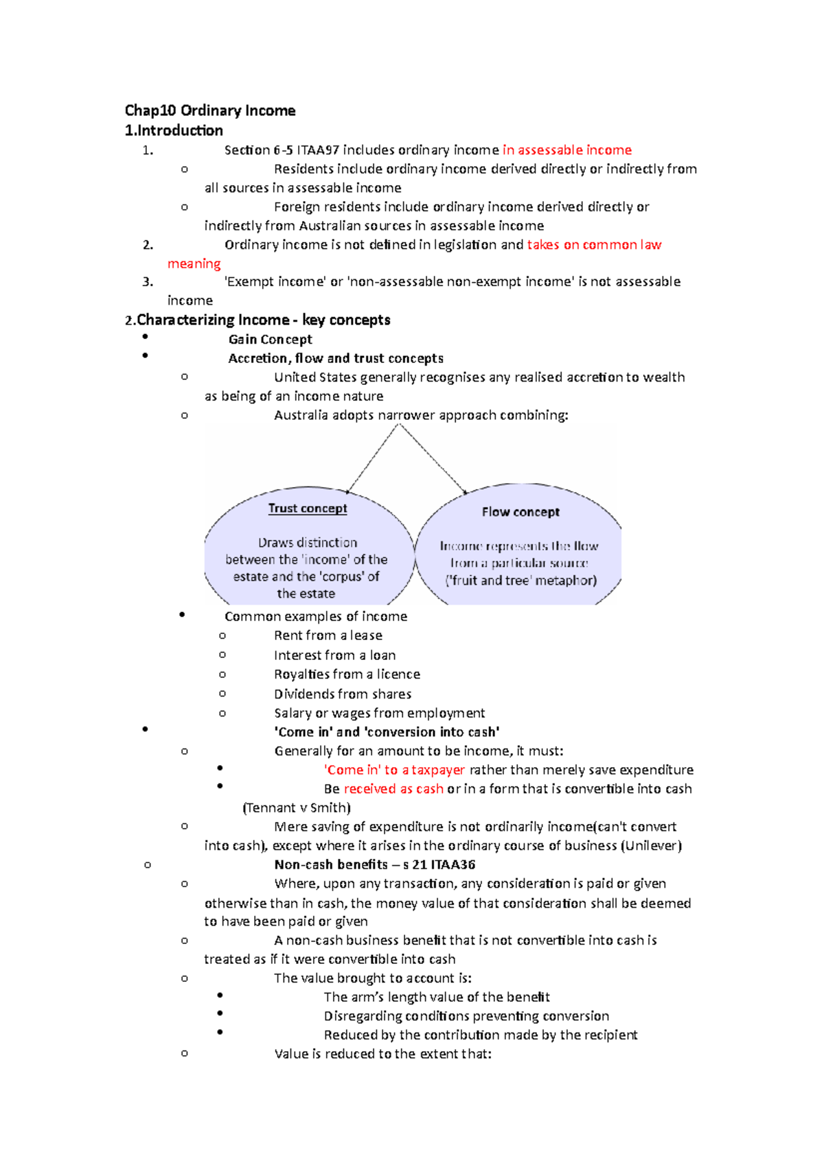 Week3 - Chap10 Ordinary Income 1 Section 6-5 ITAA97 includes ordinary ...