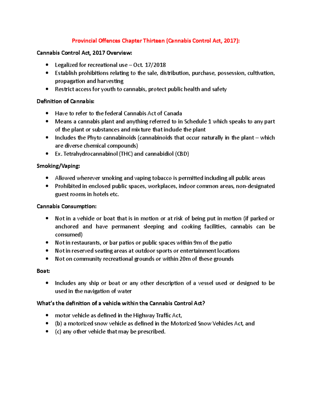 Provincial Offences Chapter Thirteen - 17/ Establish prohibitions ...