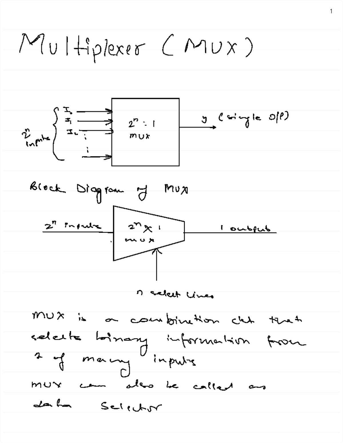 Mux, DeMux, Sequential Circuits (Latches and Flip Flops) - 1 ...