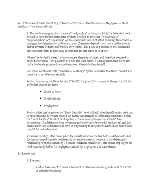 Torts final outline - Gregory Dolin - FINAL OUTLINE *For policy ...