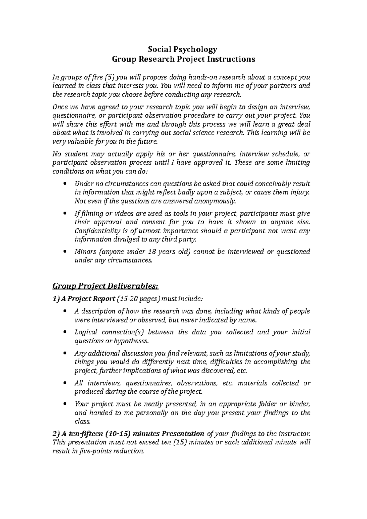 Research Project Instructions - You will need to inform me of your ...