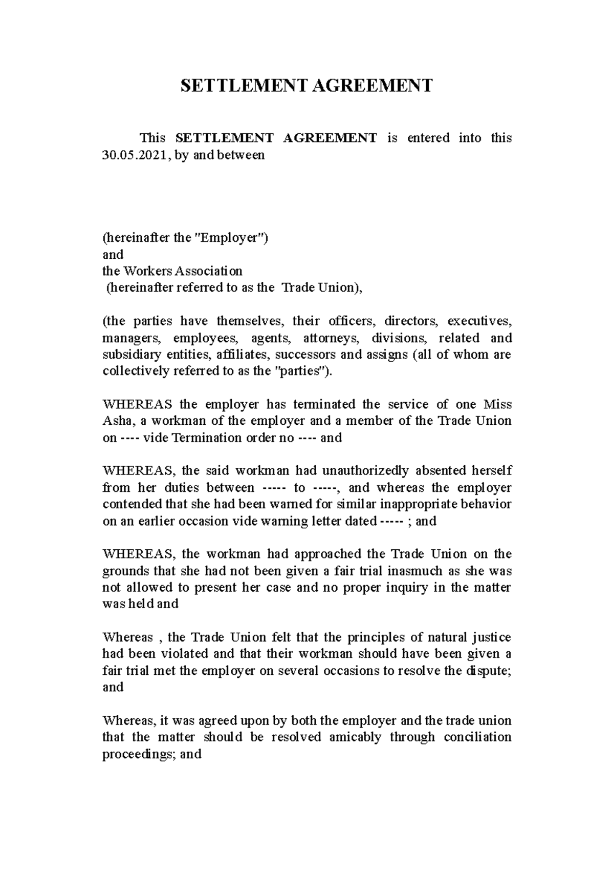 12 Settlement Agreement 16 06 Final SETTLEMENT AGREEMENT This 12-settlement-agreement-16-06-final-settlement-agreement-this