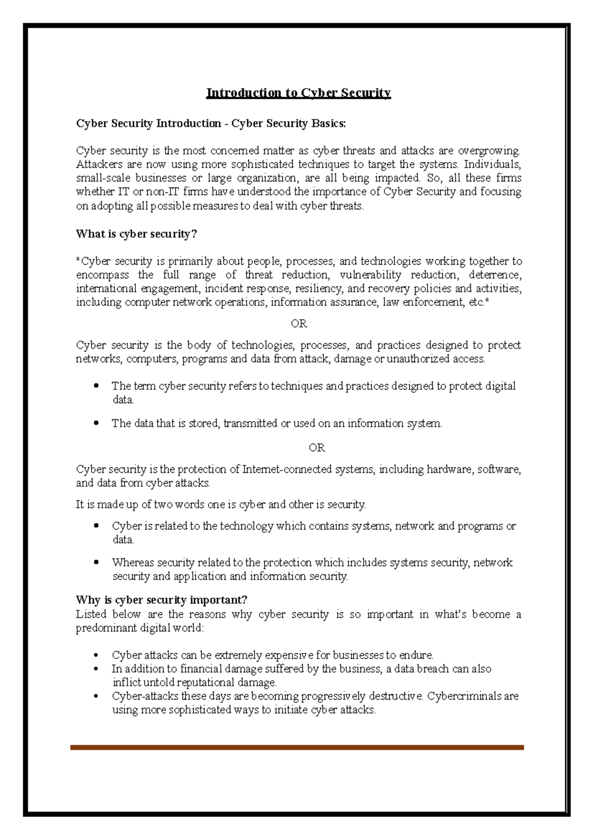 Introduction to Cyber Security - Attackers are now using more ...