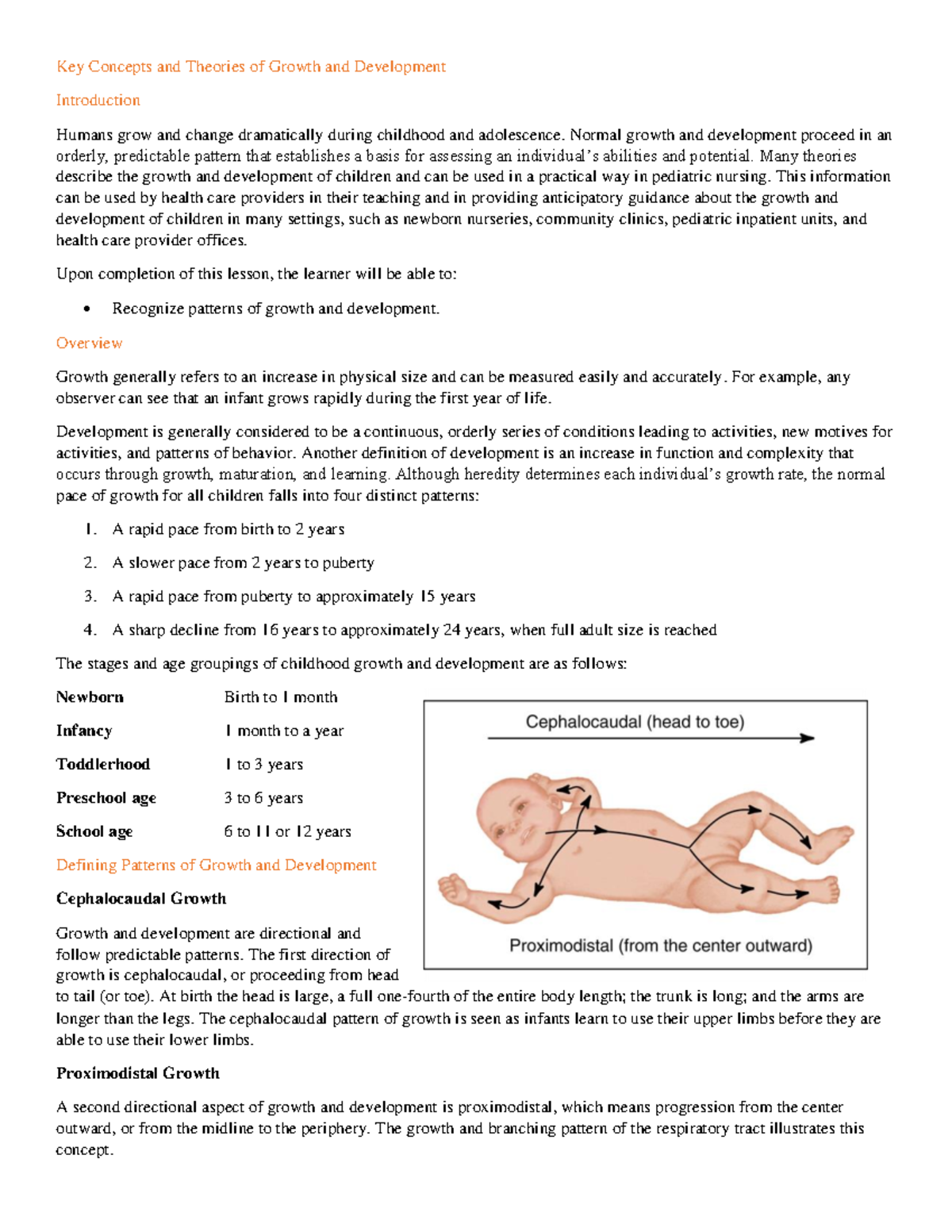 Ch 3 Key Concepts and Theories of Growth and Development - Key Concepts ...