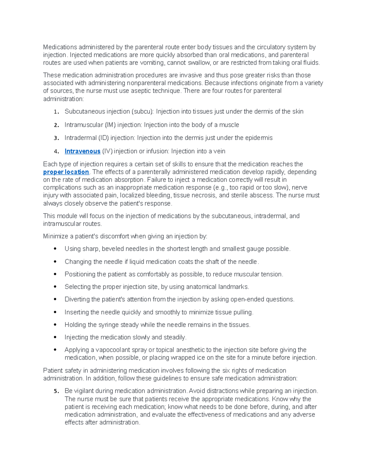 Module 7 Administration of Parenteral Medications - Injections Lesson 1 ...