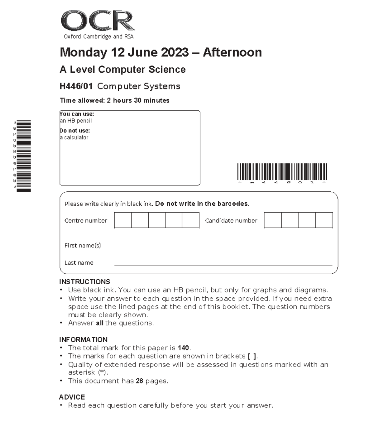 718704539 Computer Science Ocr 2023 Alevel Paper 1 compressed - Please ...
