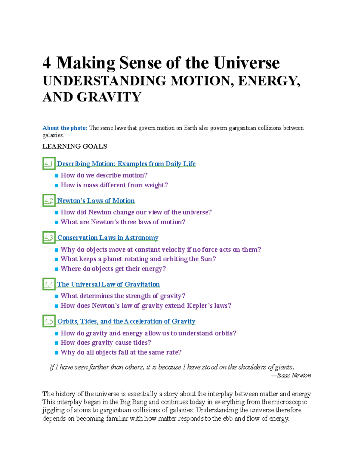 Phys 284 notes chapter - 4 Making Sense of the Universe UNDERSTANDING ...