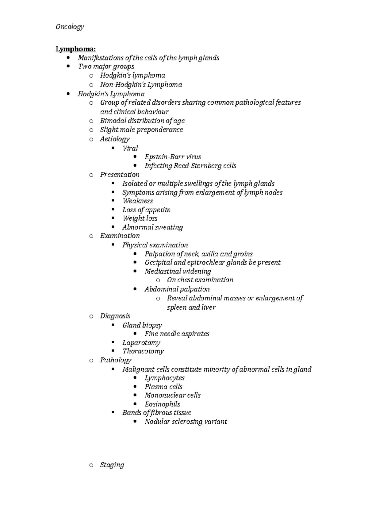 Lymphoma Lecture Notes - Lymphoma: Manifestations of the cells of the ...